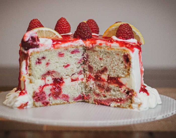 Colorful Twist Of Lemon Raspberry Cake: Sweeten Up Your Day
